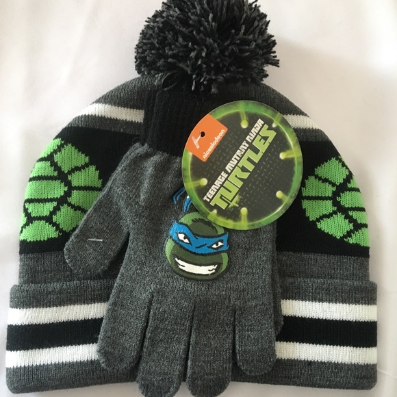 Nickelodeon | Accessories | Teenage Mutant Ninja Turtles Beanie Glove ...